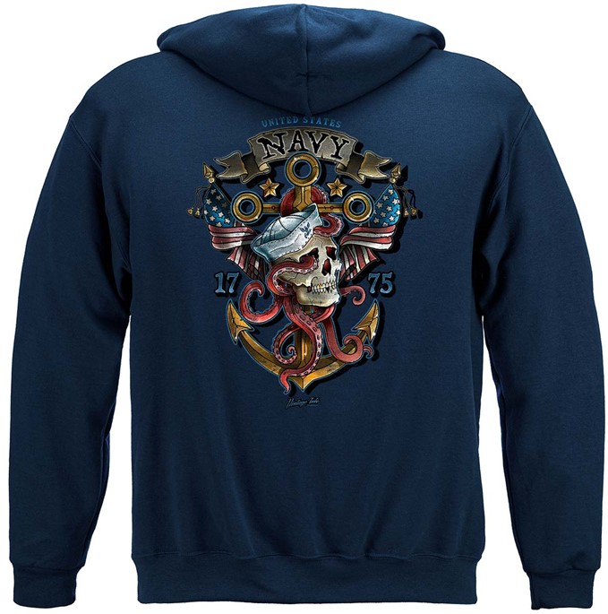 US NAVY USN Sailors Navy Skull and Anchor